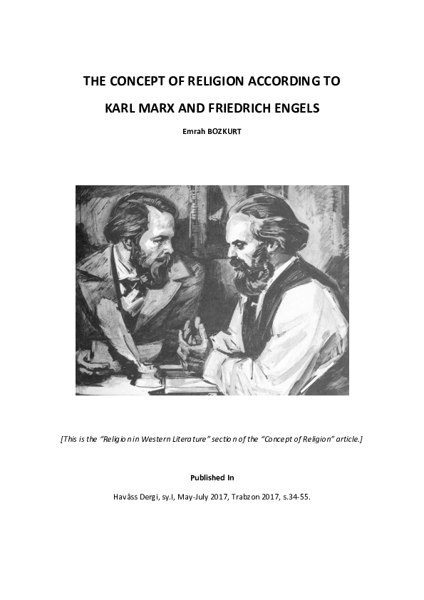 (PDF) The Concept of Religion According to Karl Marx and Friedrich Engels