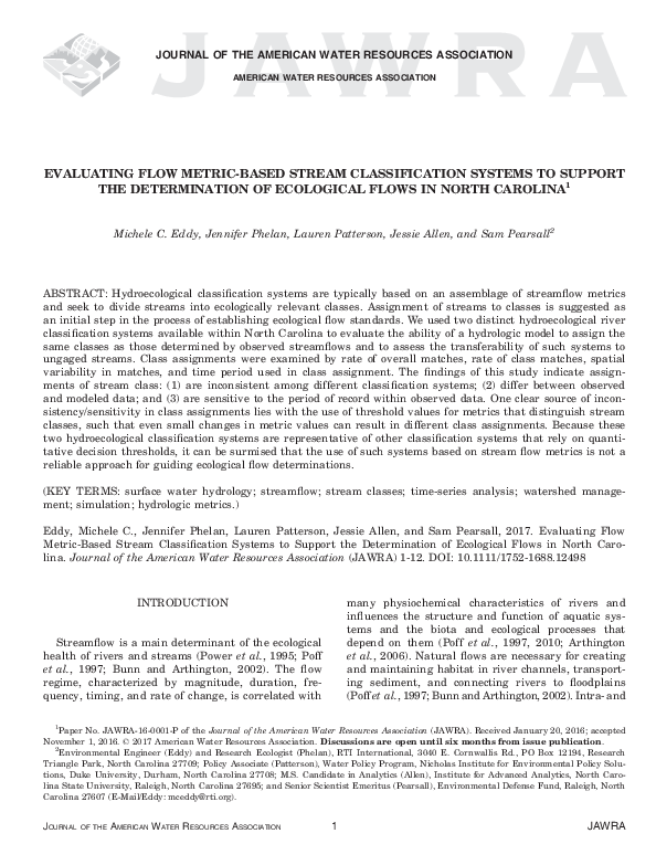 (PDF) Evaluating Flow Metric-Based Stream Classification Systems to Support the Determination of ...
