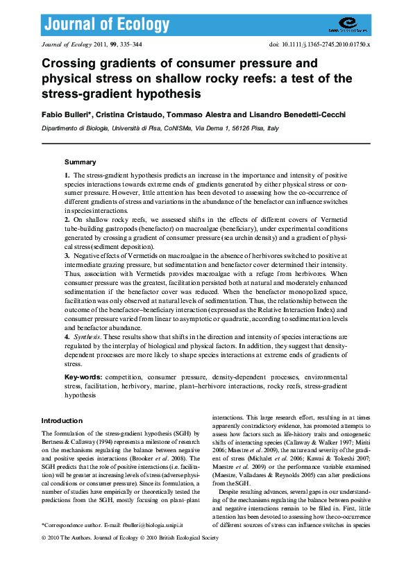 (PDF) Crossing gradients of consumer pressure and physical stress on ...