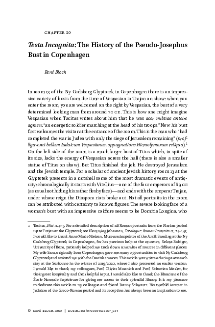 (PDF) Testa Incognita: The History of the Pseudo-Josephus Bust in ...
