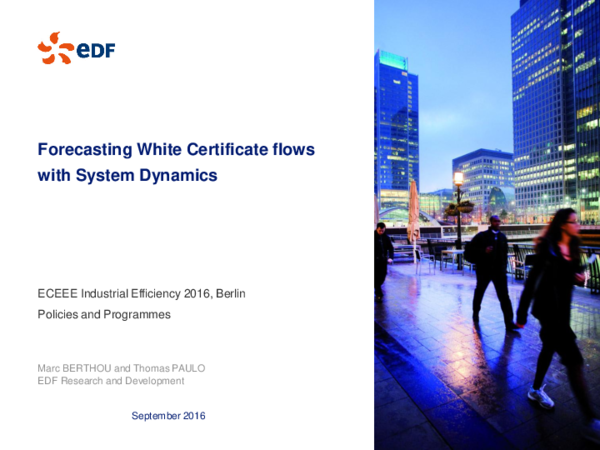 (PDF) Forecasting White Certificate flows with System Dynamics