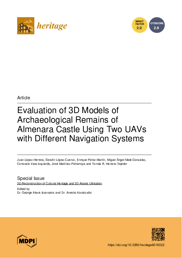 Pdf Evaluation Of 3d Models Of Archaeological Remains Of Almenara Castle Using Two Uavs With