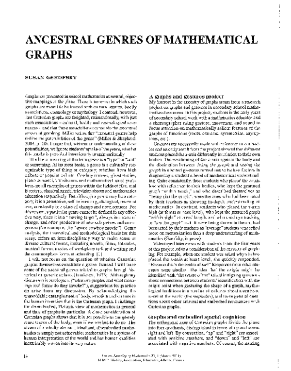 (PDF) Ancestral Genres of Mathematical Graphs