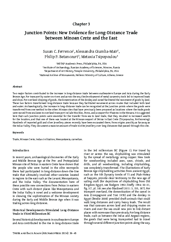 (PDF) Junction Points: New Evidence for Long-Distance Trade between ...