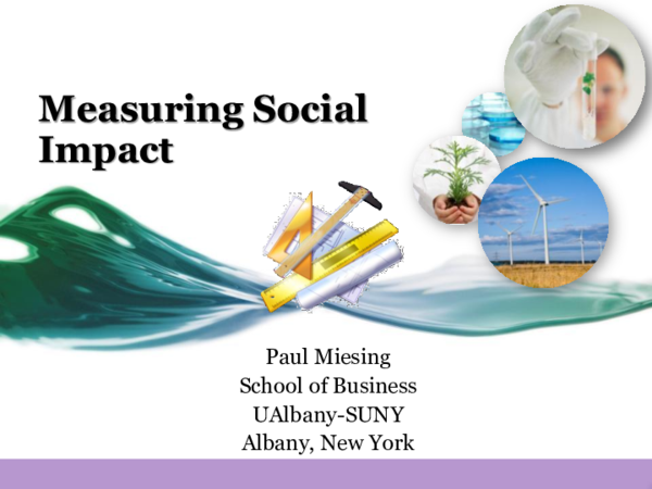 (PDF) Measuring social impact