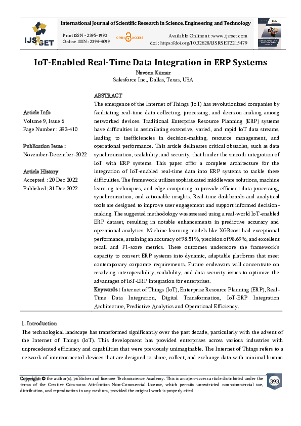 (PDF) IoT-Enabled Real-Time Data Integration in ERP Systems
