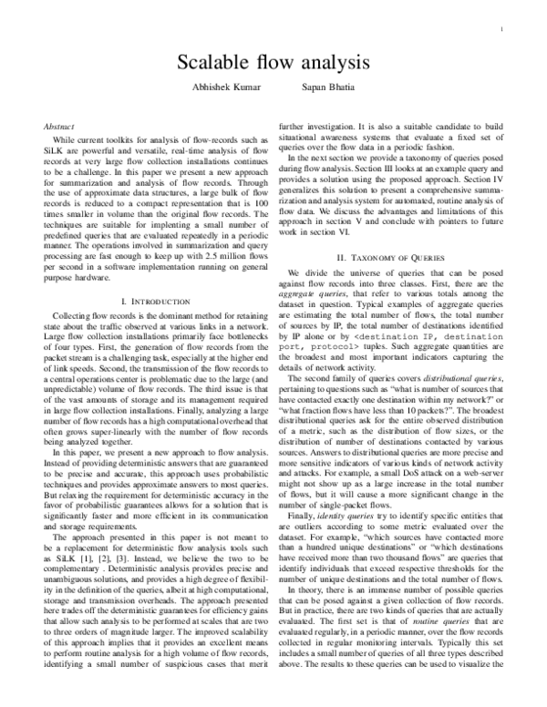 (PDF) Scalable Flow Analysis
