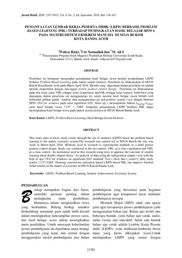 (PDF) Pemanfaatan Lembar Kerja Peserta Didik (LKPD) Berbasis Problem ...