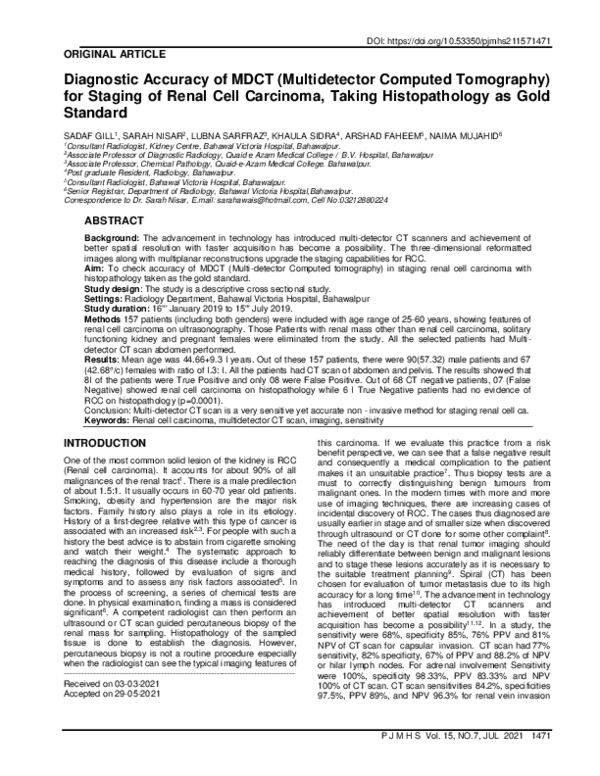 (PDF) Diagnostic Accuracy of MDCT (Multidetector Computed Tomography ...