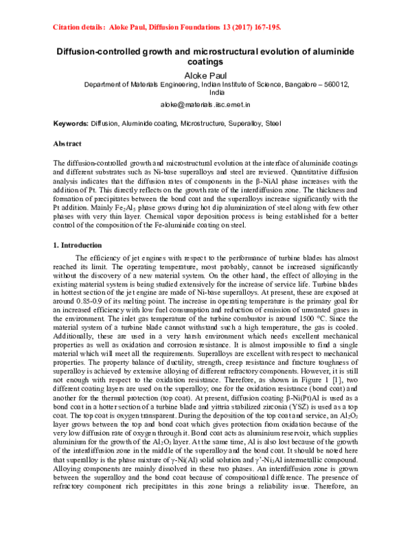 (PDF) Diffusion-Controlled Growth and Microstructural Evolution of ...