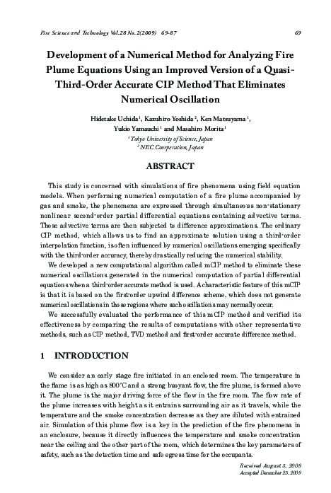 (PDF) Development of a Numerical Method for Analyzing Fire Plume ...