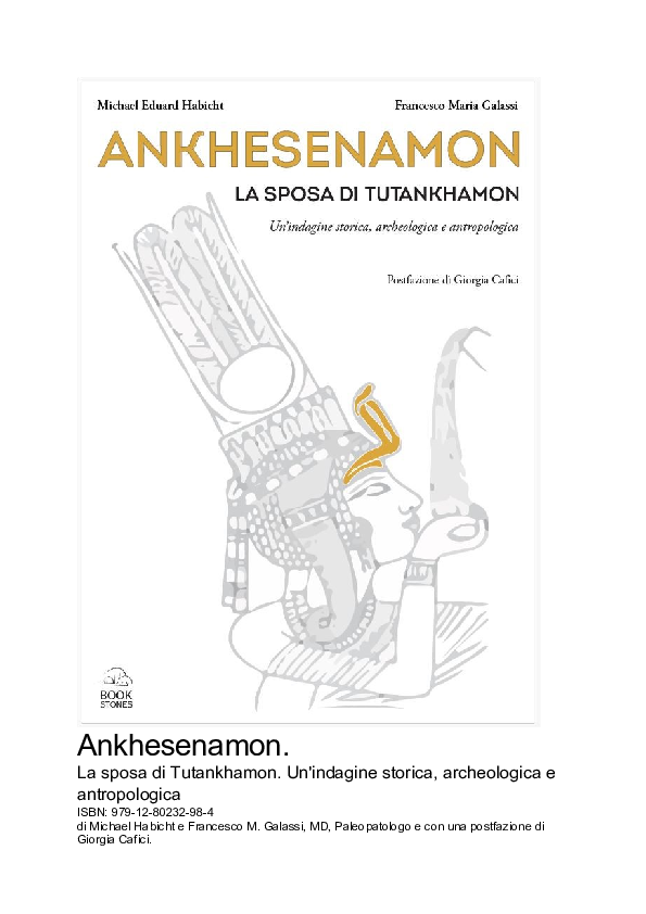 (PDF) Ankhesenamon, la sposa di Tutankhamon. Un’indagine storica ...