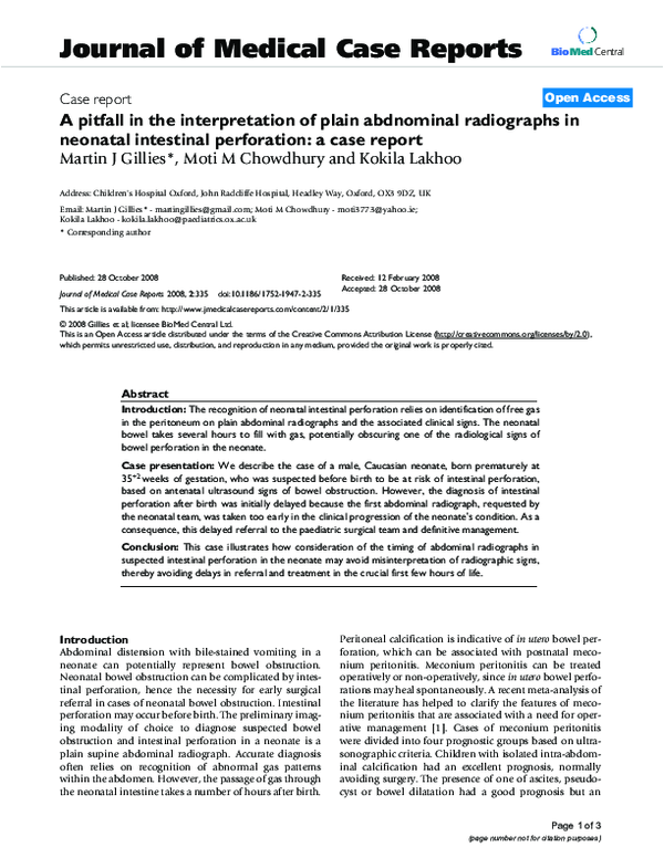 (PDF) A pitfall in the interpretation of plain abdnominal radiographs ...