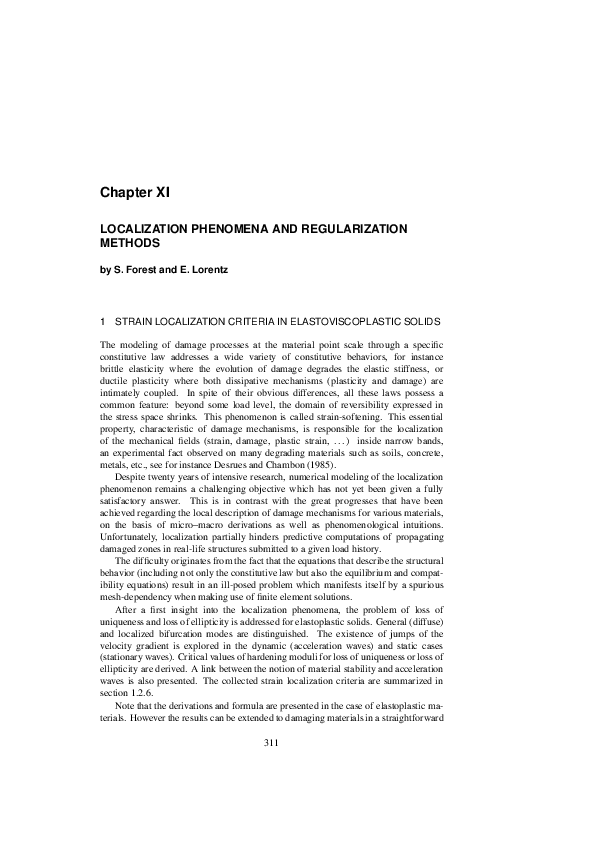 (PDF) Localization phenomena and regularization methods