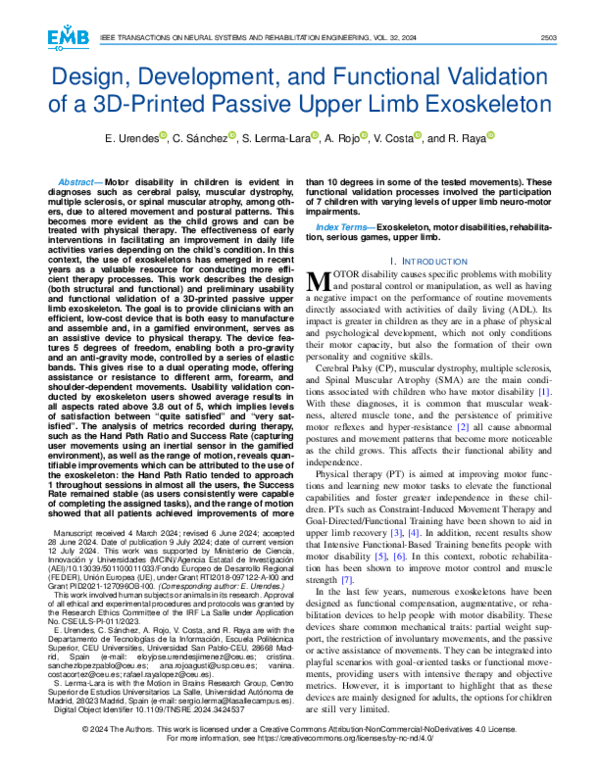 (PDF) Design Development and Functional Validation of a 3D-Printed Passive Upper Limb Exoskeleton