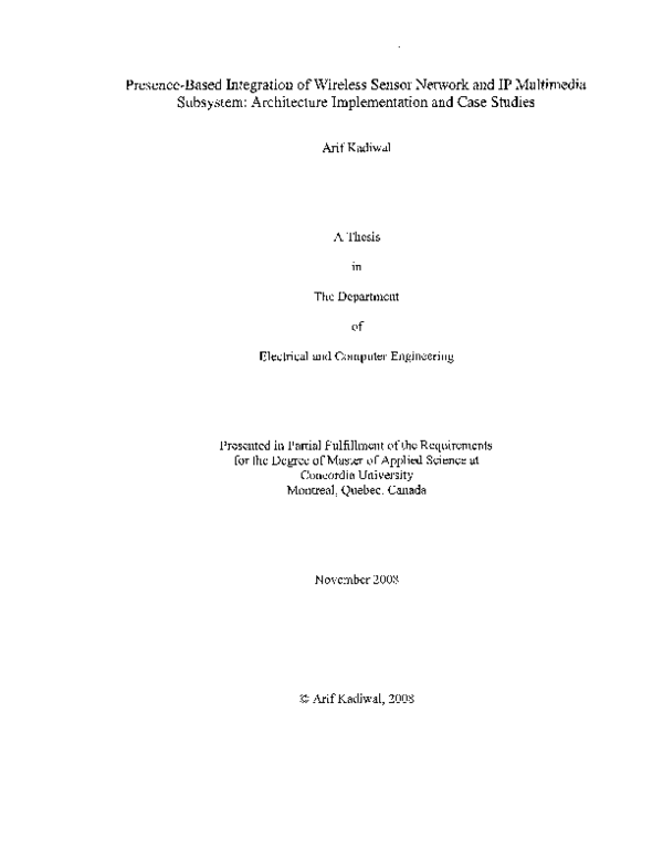 (PDF) Presence-based integration of wireless sensor network and IP multimedia subsystem ...