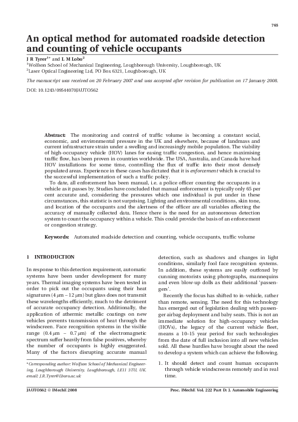 (PDF) An optical method for automated roadside detection and counting ...