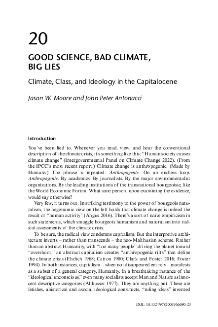 (PDF) Good Science, Bad Climate, Big Lies: Climate, Class & Ideology in ...