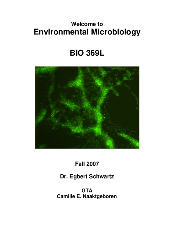 (PDF) Welcome to Environmental Microbiology