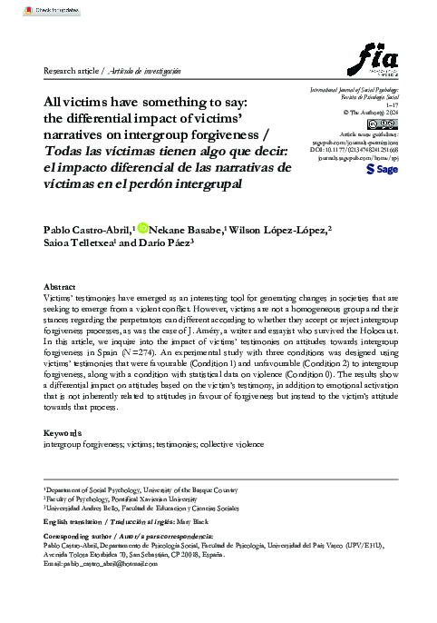 (PDF) All victims have something to say: the differential impact of ...