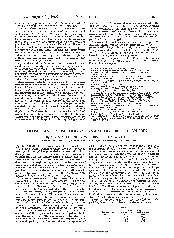 (PDF) Dense Random Packing of Binary Mixtures of Spheres