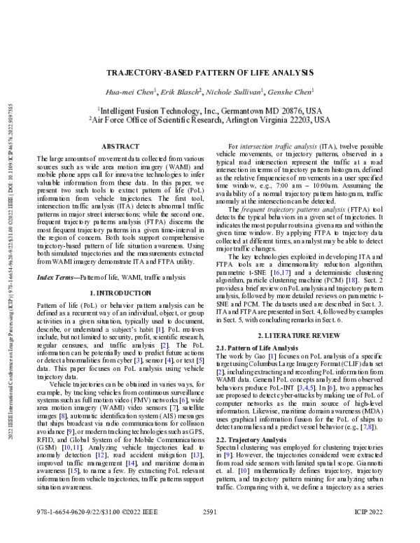 (PDF) Trajectory-Based Pattern of Life Analysis
