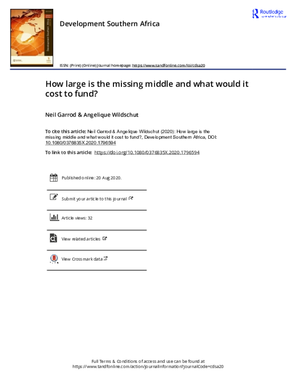 (PDF) How large is the missing middle and what would it cost to fund?