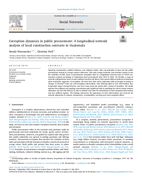 (PDF) Corruption dynamics in public procurement - Guatemala