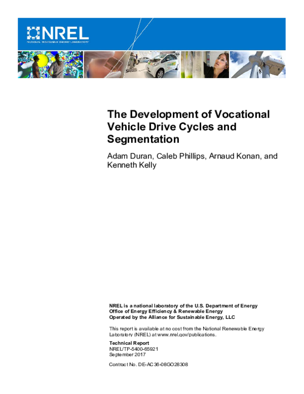 (PDF) The Development of Vocational Vehicle Drive Cycles and Segmentation
