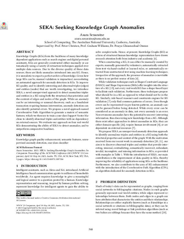 (PDF) SEKA: Seeking Knowledge Graph Anomalies