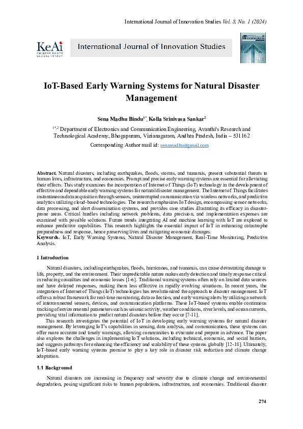 (PDF) IoT-Based Early Warning Systems for Natural Disaster Management