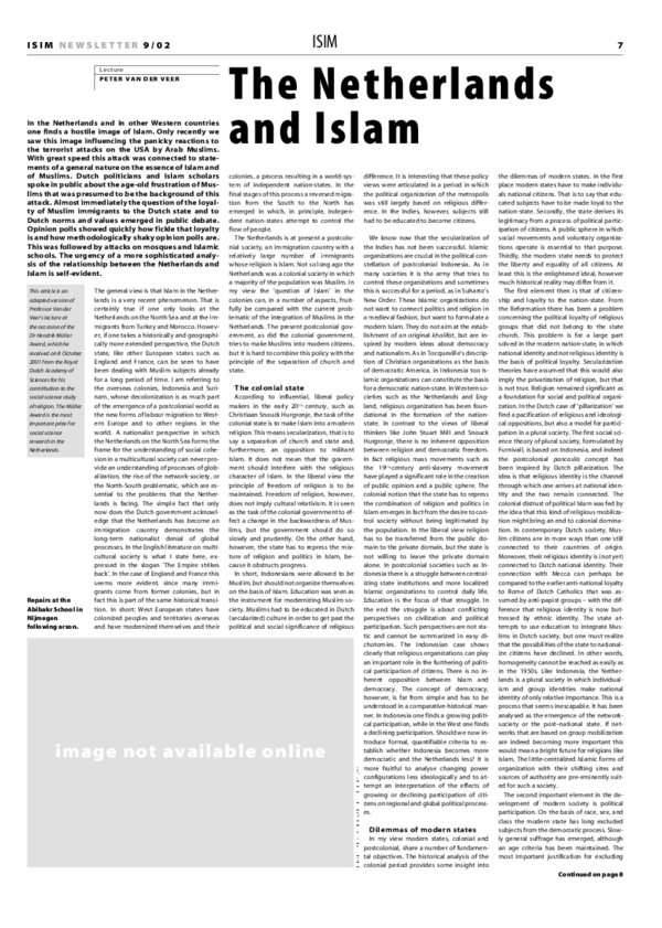 (PDF) The Netherlands and Islam