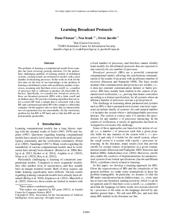 (PDF) Learning Broadcast Protocols