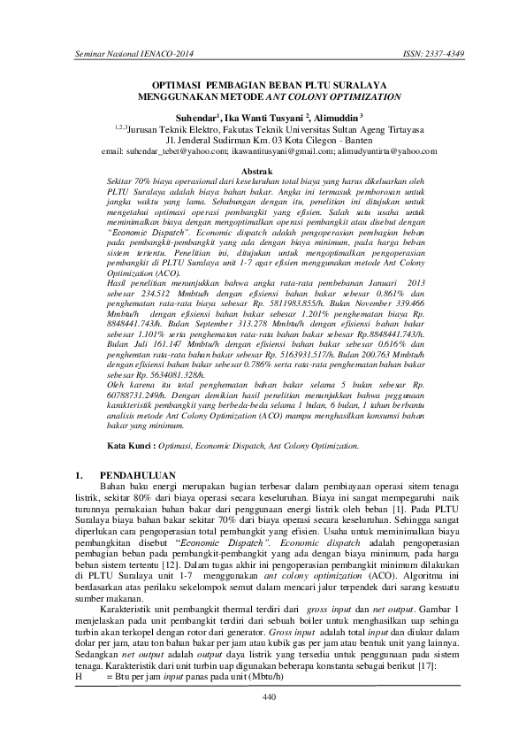 (PDF) Optimasi Pembagian Beban PLTU Suralaya Menggunakan Metode Ant Colony Optimization
