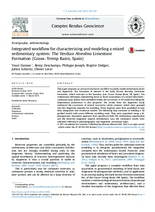 (PDF) Integrated workflow for characterizing and modeling a mixed ...