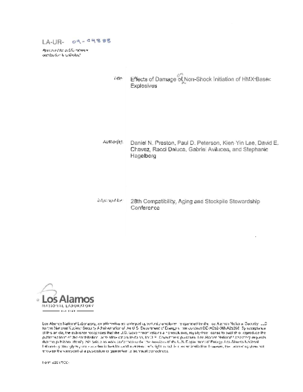 (PDF) Damage Impact on HMX Explosive Sensitivity