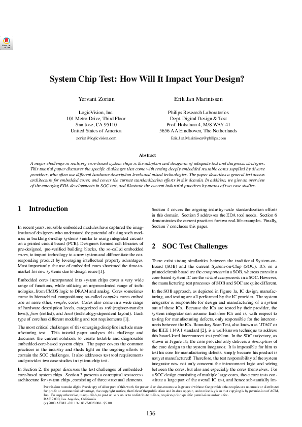 Pdf System Chip Test
