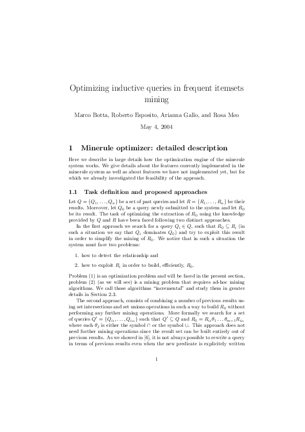 (PDF) Optimizing