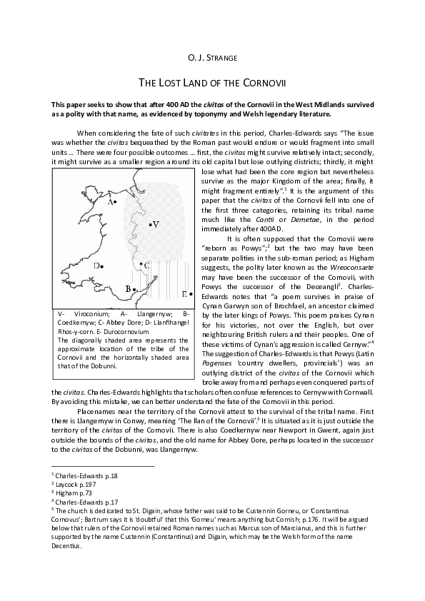 (PDF) The Lost Land of the Cornovii