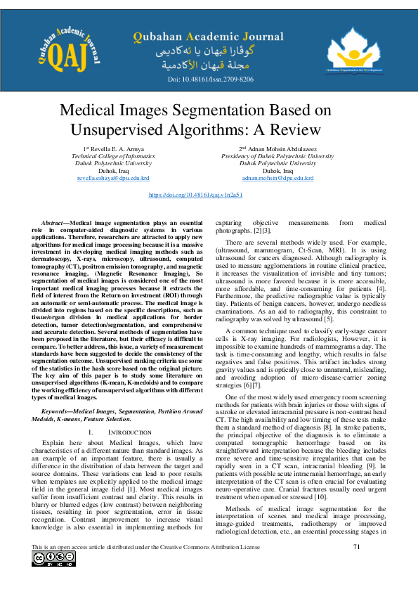 Pdf Medical Images Segmentation Based On Unsupervised Algorithms A Review