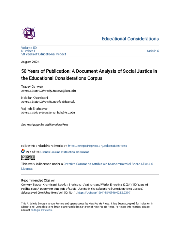 (PDF) Educational Considerations Educational Considerations Volume 50 ...