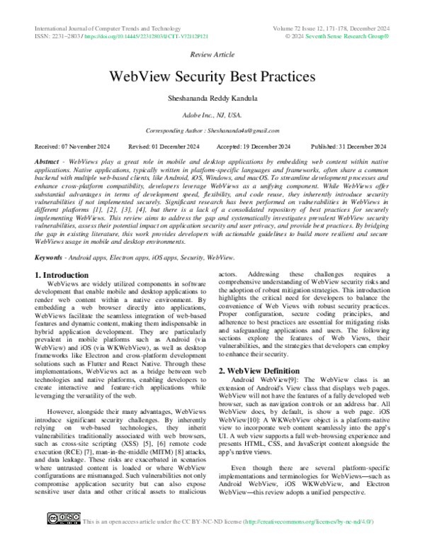 (PDF) WebView Security Best Practices