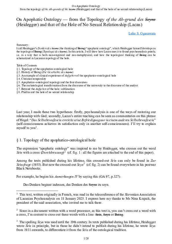 (PDF) On Apophatic Ontology — from the topology of the Ab-grunds of the ...