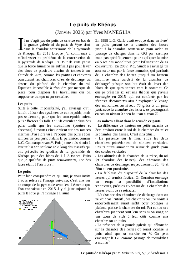 (PDF) Le puits de la pyramide de Khéops