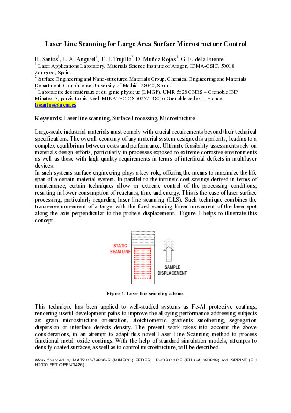 (PDF) Laser line scanning for large area surface microstructure control