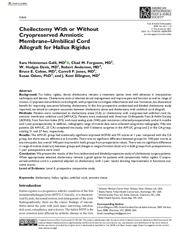 (PDF) Cheilectomy With or Without Cryopreserved Amniotic Membrane ...