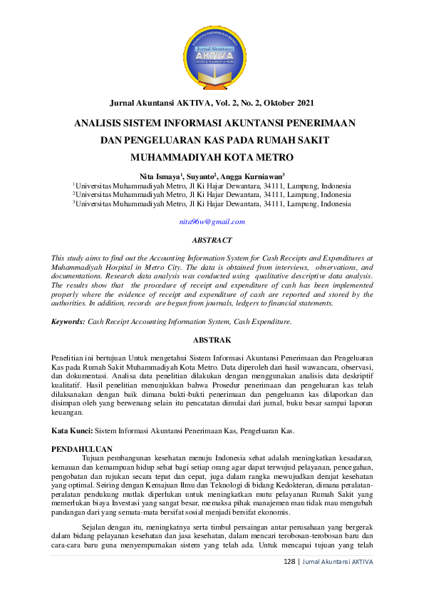 (PDF) Analisis Sistem Informasi Akuntansi Penerimaan Dan Pengeluaran ...
