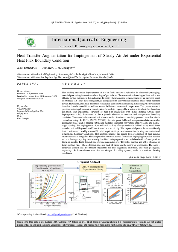 (PDF) Heat Transfer Augmentation for Impingement of Steady Air Jet ...