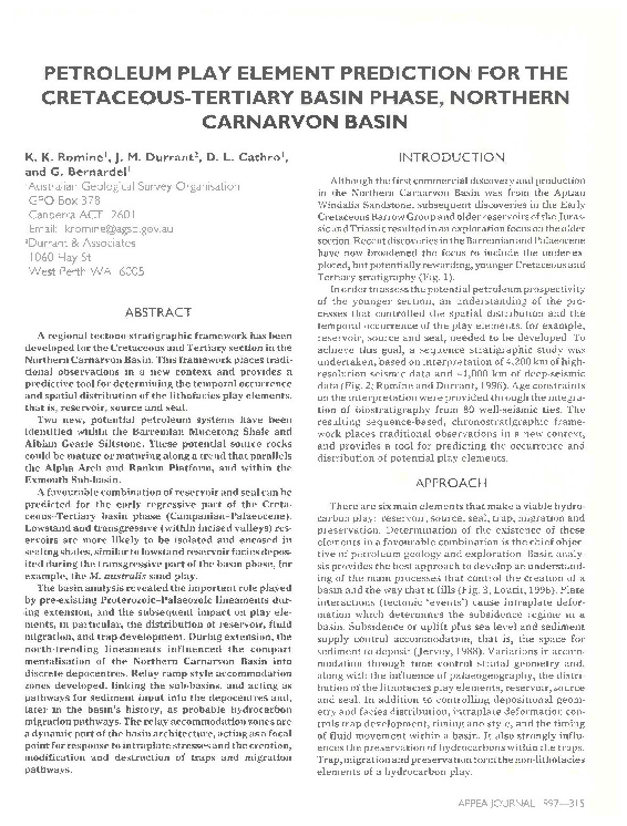 (PDF) Petroleum Play Element Prediction for the Cretaceous-Tertiary ...