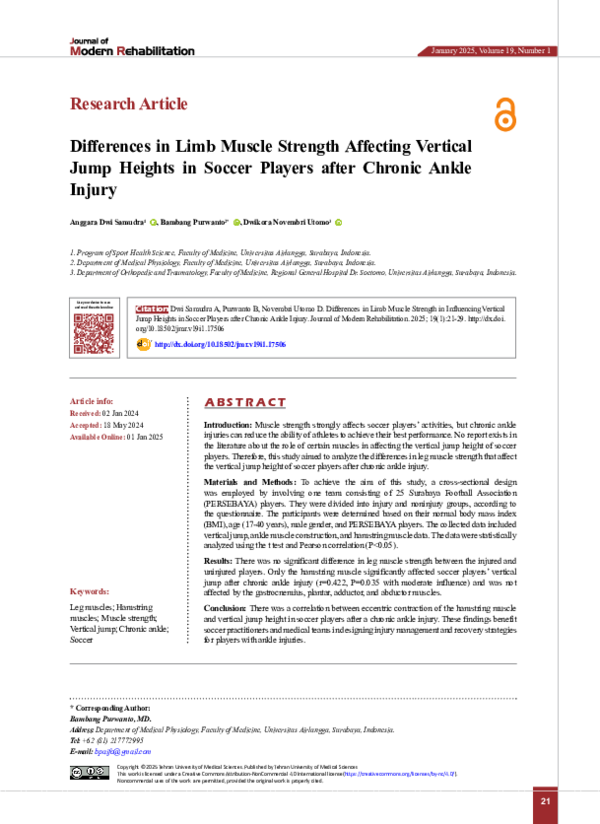 (PDF) Differences in Limb Muscle Strength Affecting Vertical Jump ...